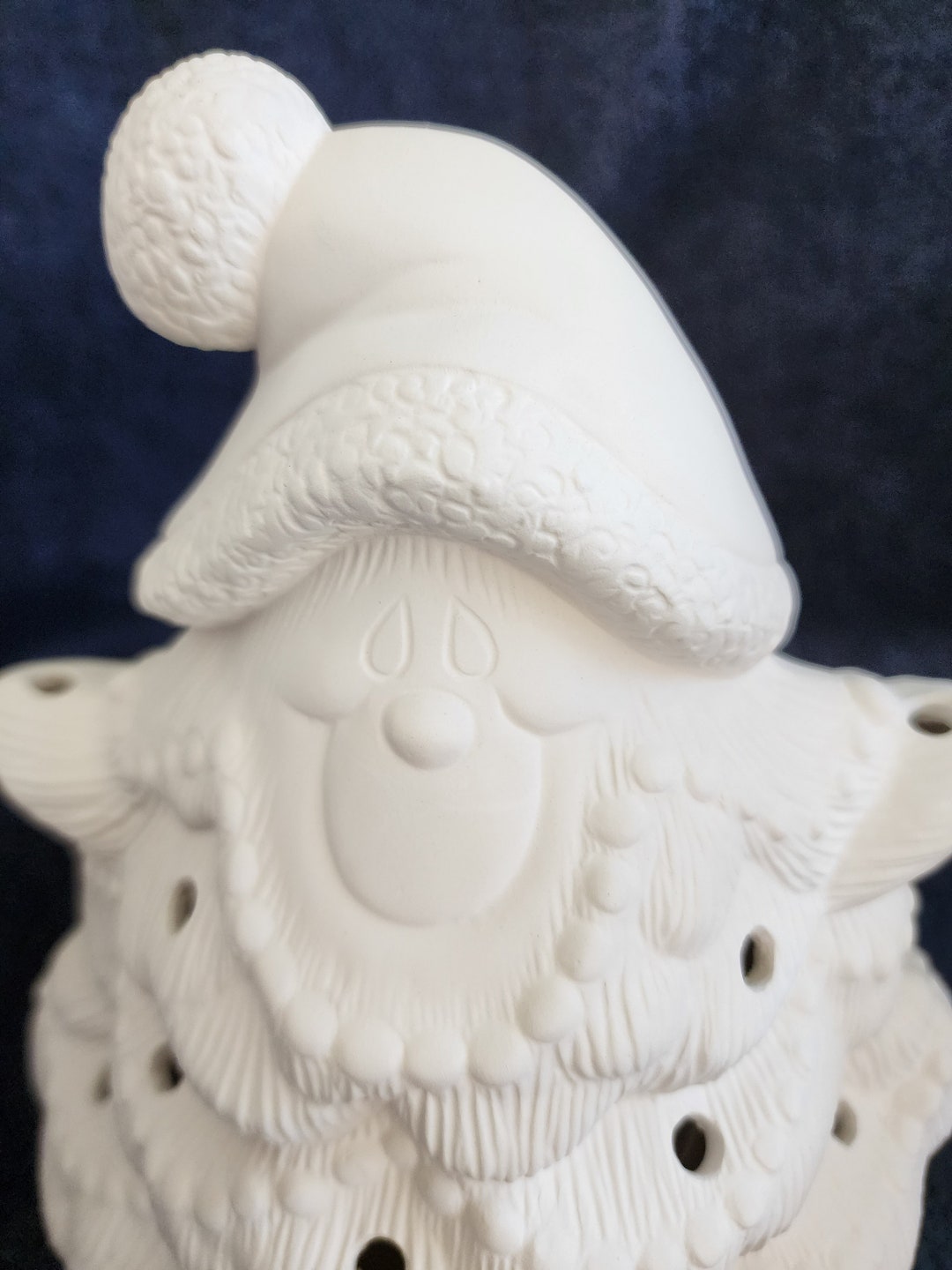 Macky 5352 Smiling Face Ceramic Christmas Tree With Base - Bisque ...