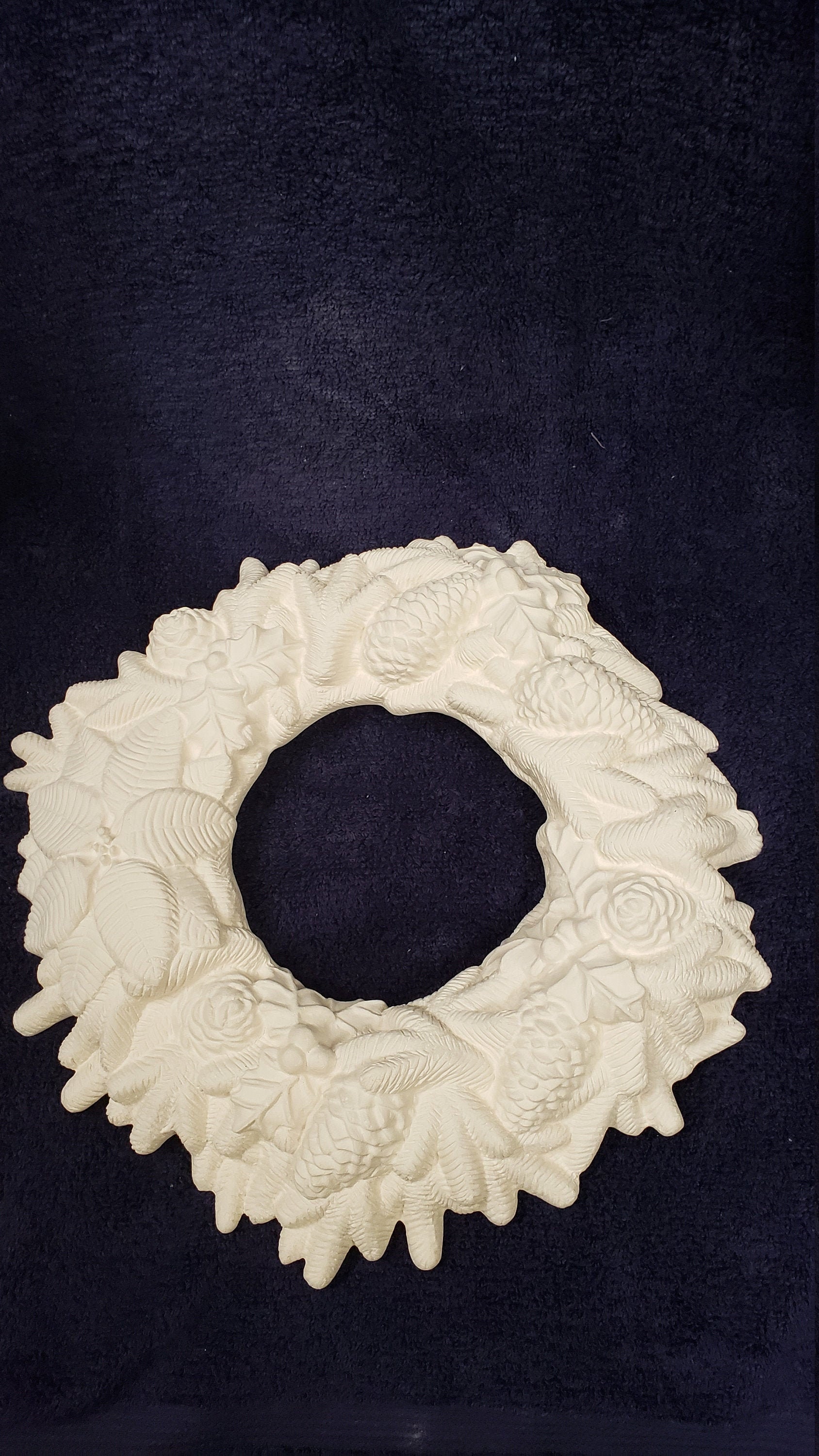 Ceramichrome C2731 Pine Cone Wreath Bisque ready to Paint | Etsy