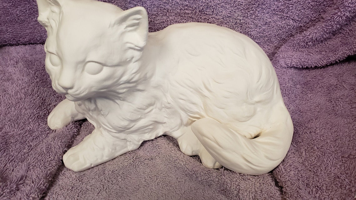 Longview 806 Ceramic Cat Bisque ready to Paint - Etsy