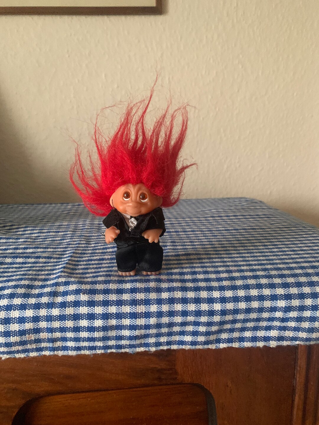 Vintage, 1986, 1980s, DAM, Small, Red Hair, Troll, Doll, Figure, Groom ...