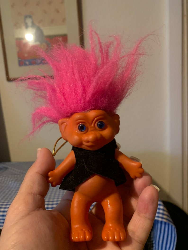 Vintage, PMS, Korean, Pink Hair, Troll, Doll, Figure, Hanging ...