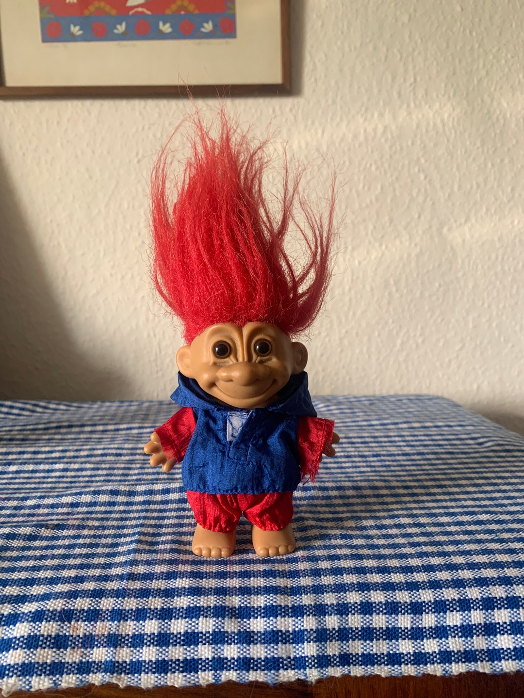 Vintage, Red Hair, Troll, Doll, Figure, in Retro, Shellsuit, Tracksuit ...