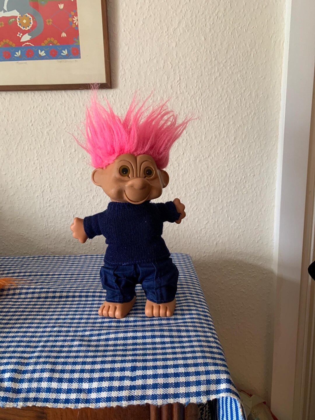 Vintage, Pink Hair, Soft Body, Navy, Captain, Fisherman, Troll, Doll ...