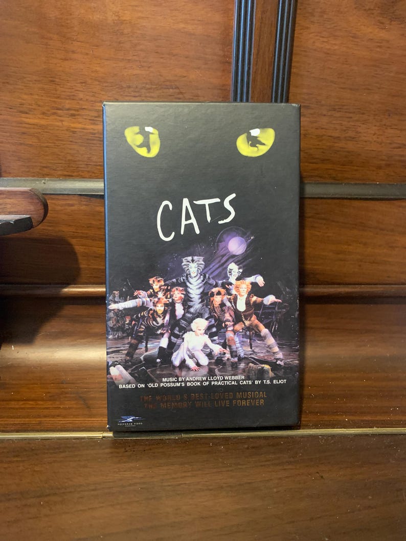 Vintage, 1998, Andrew Lloyd Webber, Cats, Musical, VHS, Video Tape ...