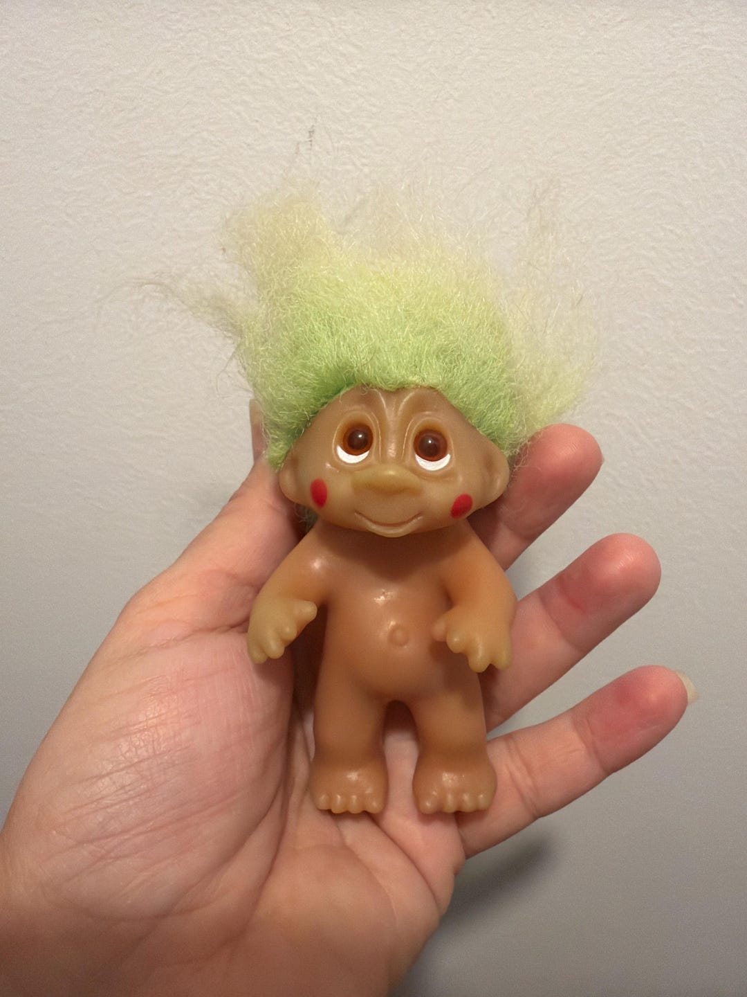 Vintage, 1986, 1980s, Small, DAM, Green Hair, Troll, Doll, Figure ...