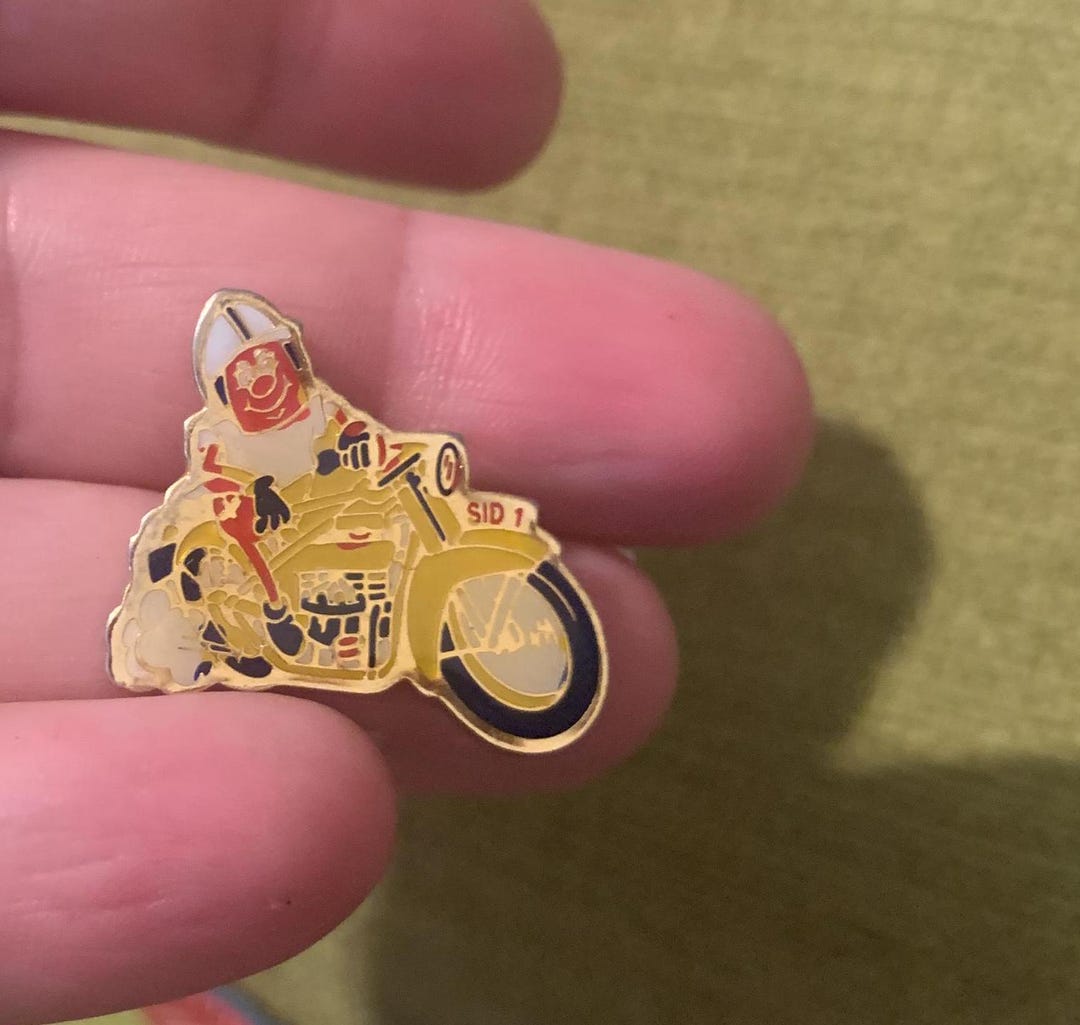 Vintage, 1990s, Motorbike, Metal, Enamel, Pin Badge, Brooch, Retro ...