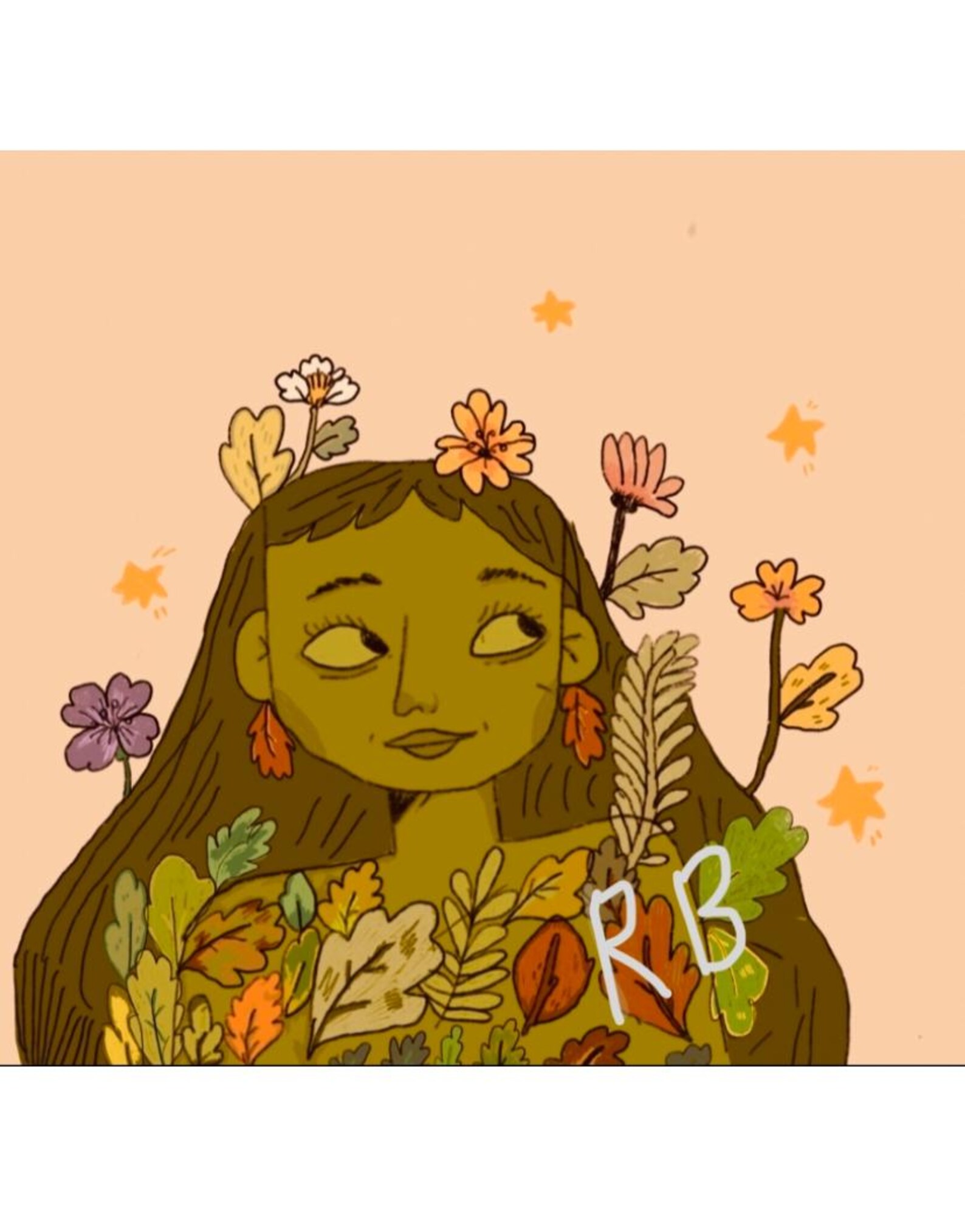 Rosie Bohemia, Green Lady, Mother Nature, A4, Quality, Art, Print ...