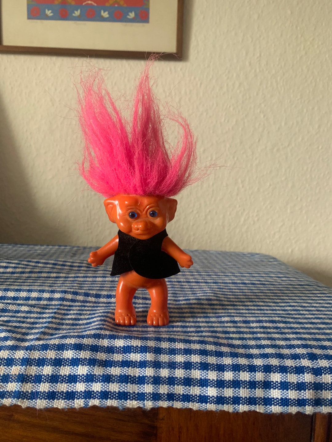 Vintage, PMS, Korean, Pink Hair, Troll, Doll, Figure, Hanging ...