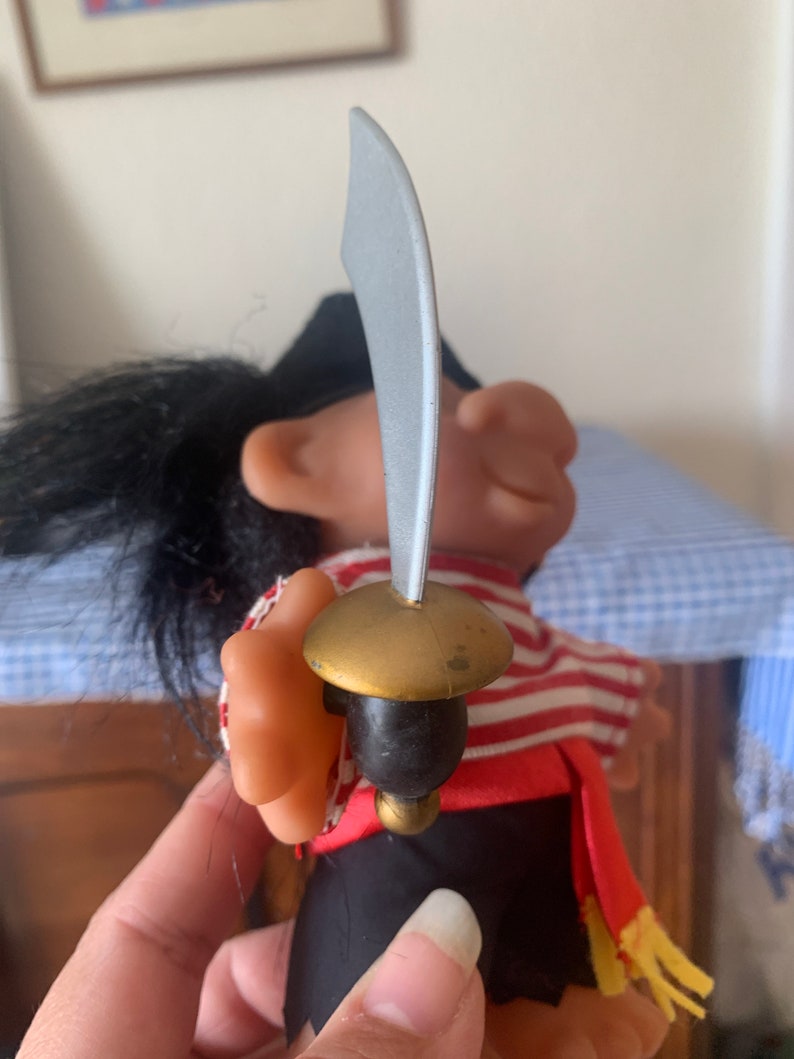 Vintage, 1986, 1980s, DAM, Bkack Hair, Pirate, Troll, Doll, Figure ...