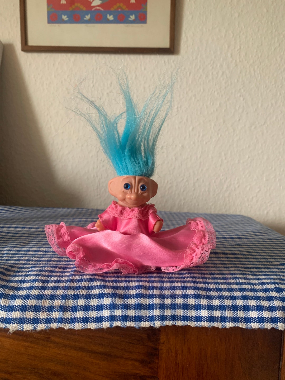 Vintage, 1980s, 1990s, Blur Hair, Hard Plastic, Troll, Doll, Figure, in ...