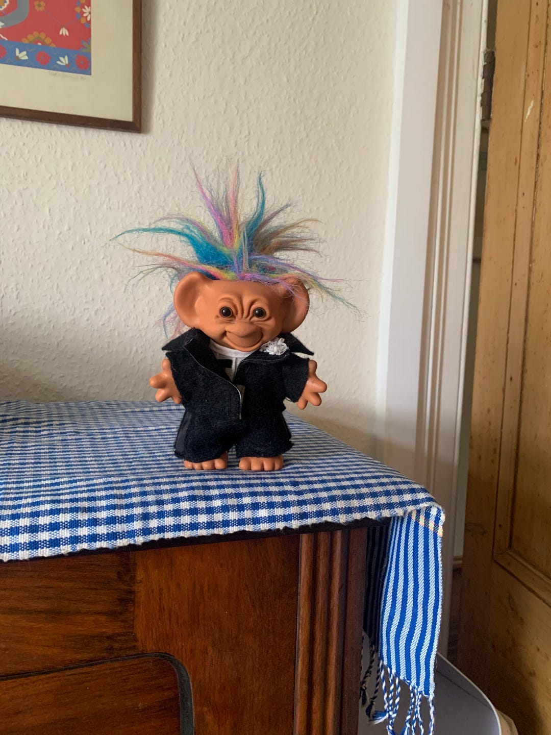 Vintage, 1980s, Wishnik, Uneedadoll, Rainbow Hair, Troll, Doll, Figure ...