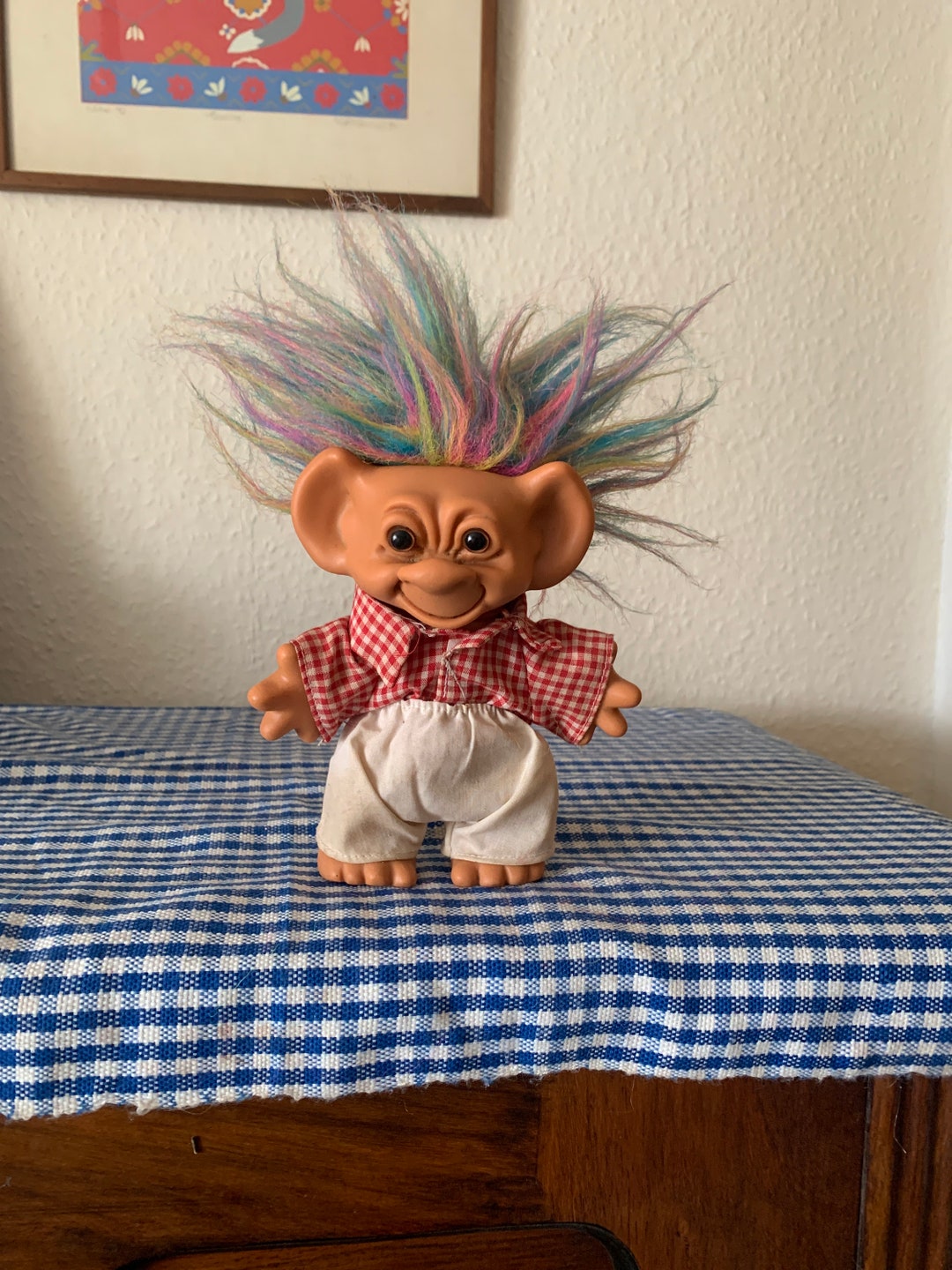 Vintage, 1980s, Wishnik, Uneedadoll, Rainbow Hair, Troll, Doll, Figure ...