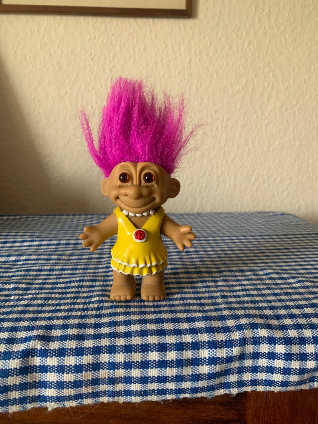 Vintage, 1980s, 1990s, Pink Hair, Troll, Doll, Figure, in Dress ...