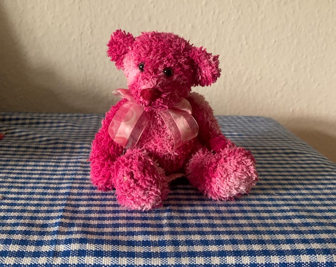 Vintage, 1990s, Russ Berrie, Pink, Posie, Beanie, Bear, Teddy Bear ...