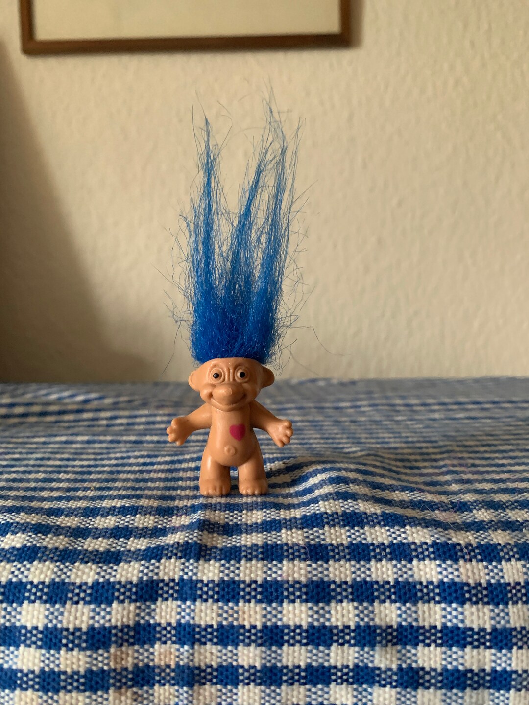 Rare, Vintage, 1980s, 1990s, Blue Hair, Plastic, Troll, Doll, Fridge ...