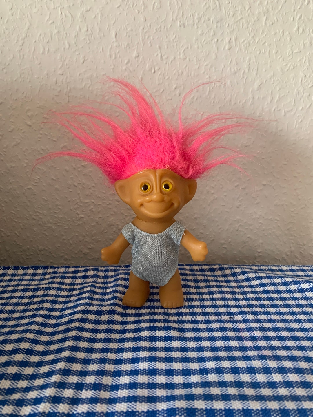 Vintage, Pink Hair, Troll, Doll, Figure, In, Silver Leotard, Swim Suit ...