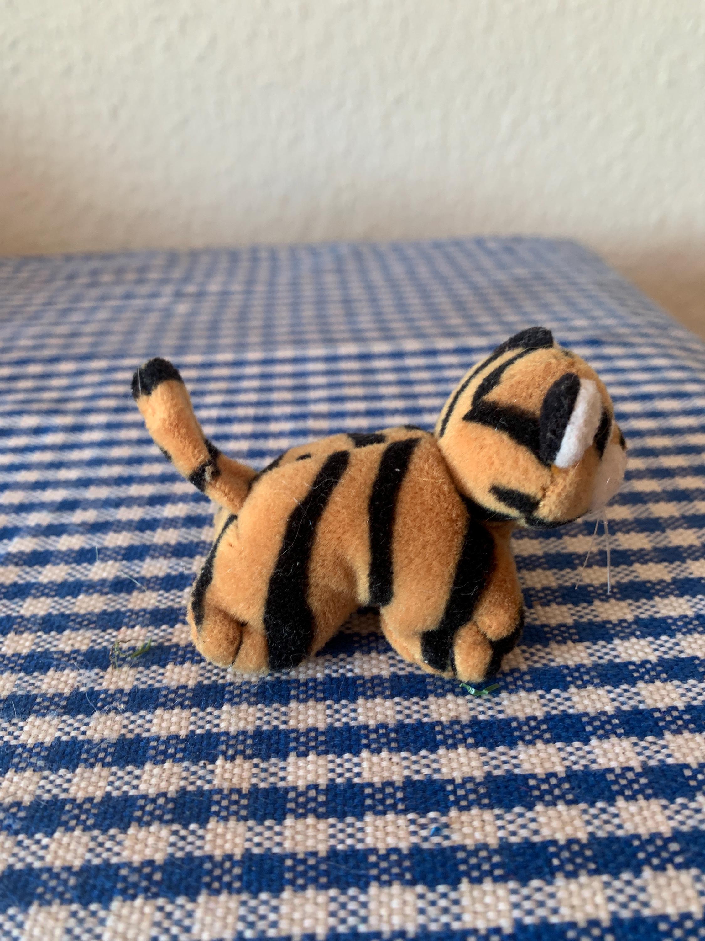 Vintage, 1990s, Small, Mini, Galoob, Pound Jungle, Tiger, Soft Toy, Pet ...