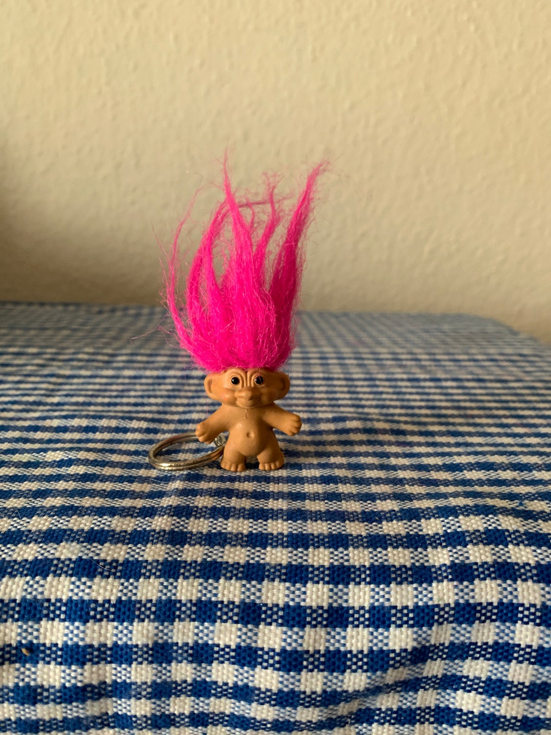 Vintage, 1980s, Small, Pink Hair, Troll, Doll, Figure, Keyring, Charm ...