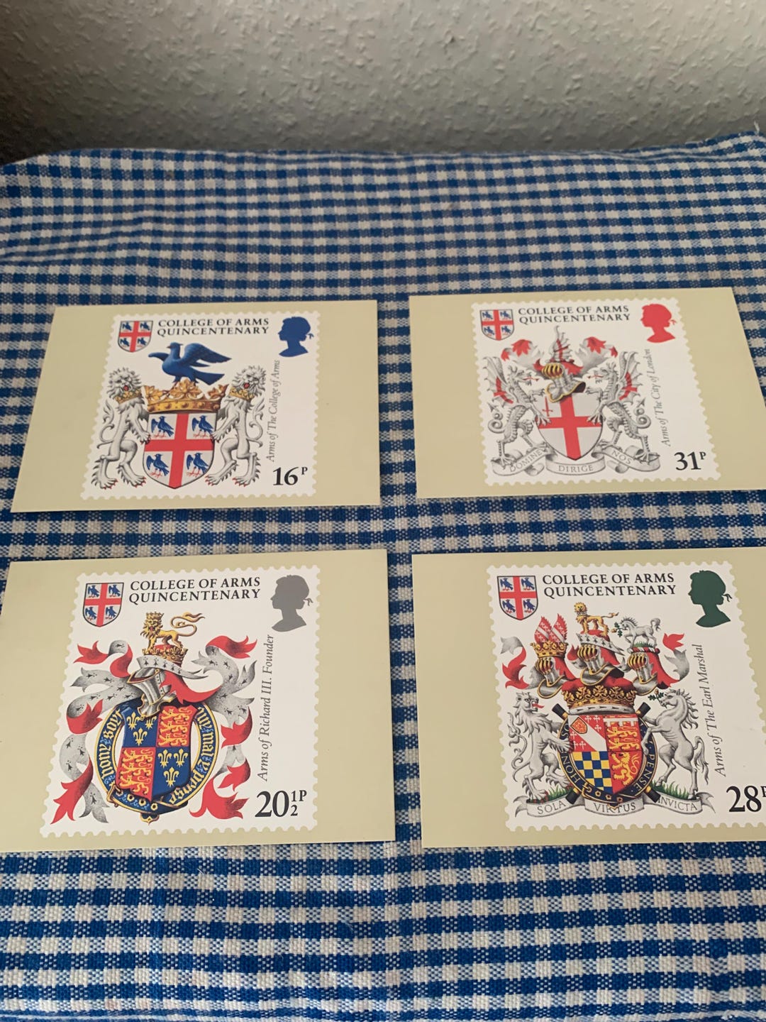Set of Four, Vintage, 1984, College of Arms Quincentenary, Heraldry ...
