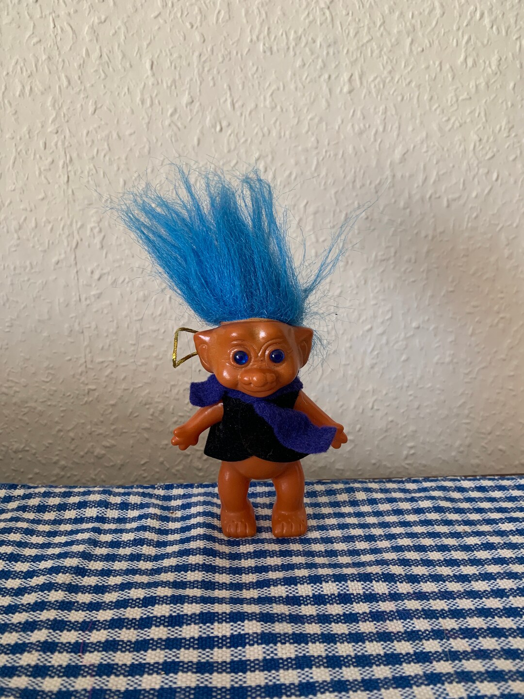 Vintage, Korean, Blue Hair, Troll, Doll, Figure, Hanging, Decoration ...