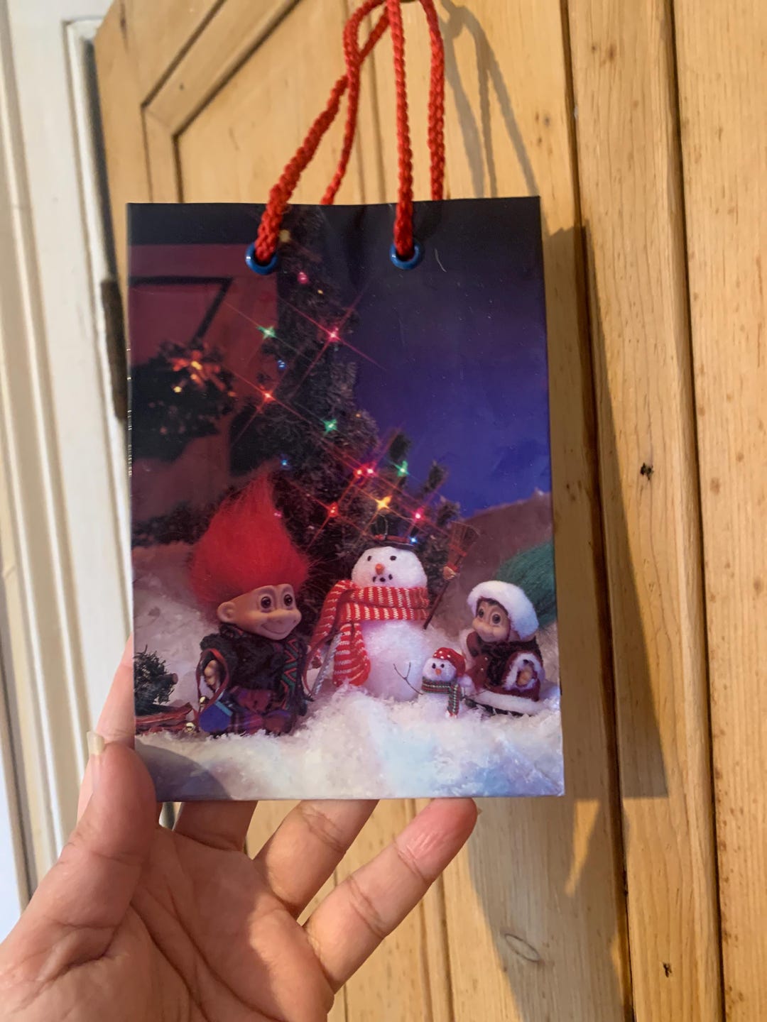 Rare, Vintage, 1990s, Russ, Troll, Christmas, Design, Paper, Gift, Bag ...