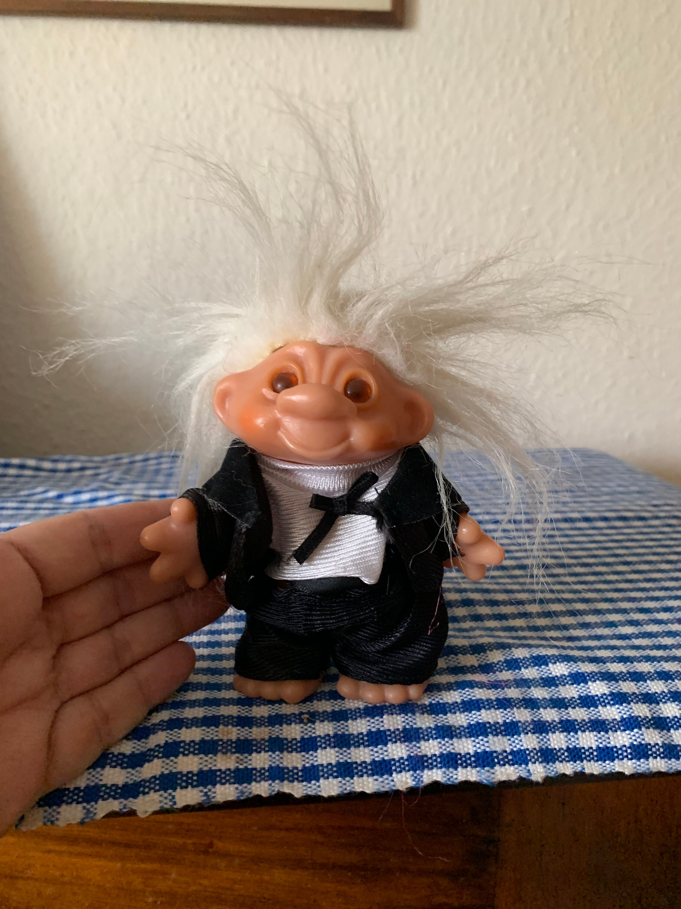 Rare, Vintage, 1986, 1980s, DAM, White Hair, Troll, Doll, Figure, Groom ...
