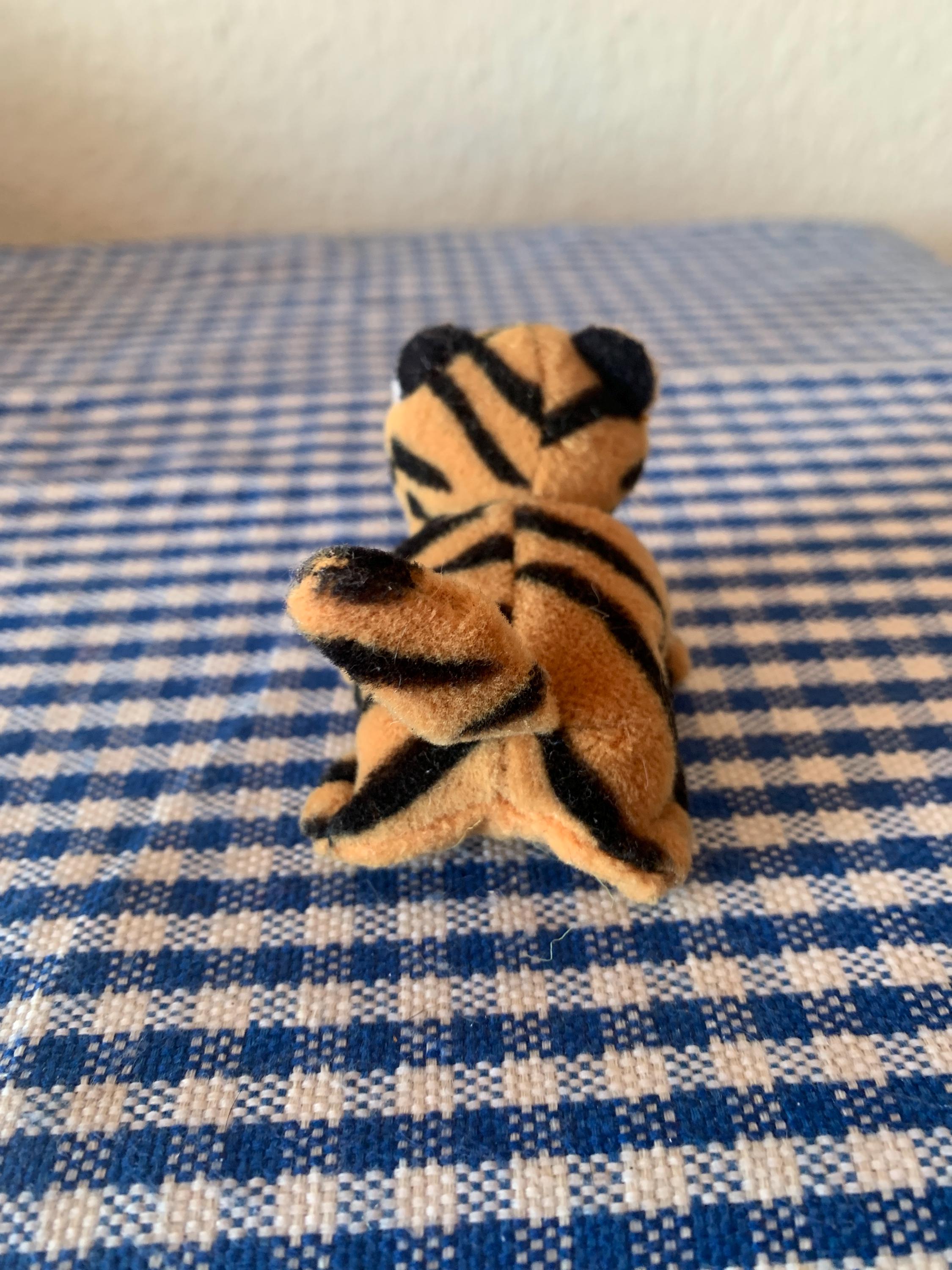 Vintage, 1990s, Small, Mini, Galoob, Pound Jungle, Tiger, Soft Toy, Pet ...
