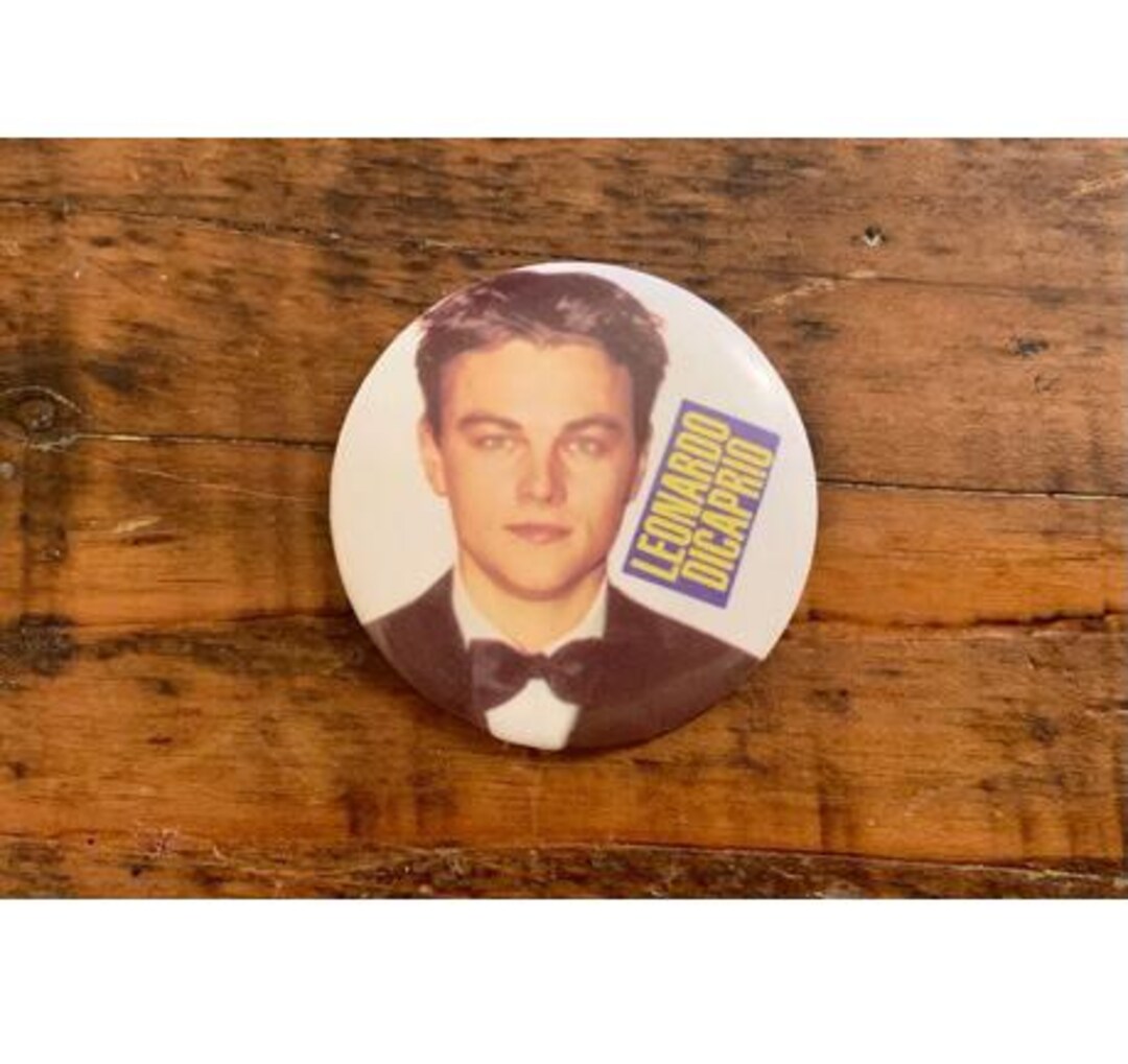 Vintage, 1990s, Leonardo Dicaprio, Pin, Badge, Smash Hits, Just ...