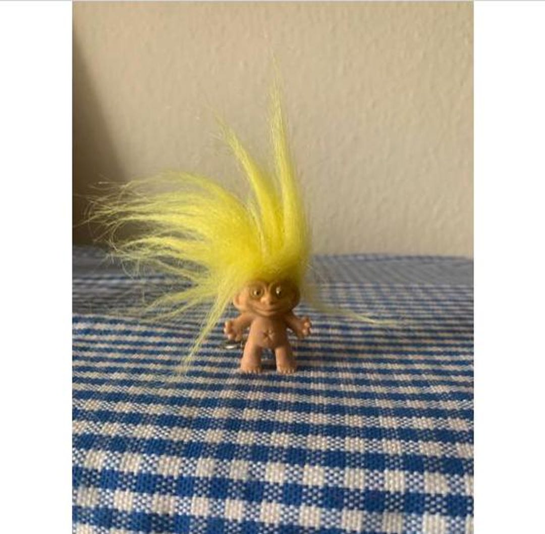 Vintage, 1980s, 1990s, Yellow Hair, Plastic, Troll, Doll, Figure ...