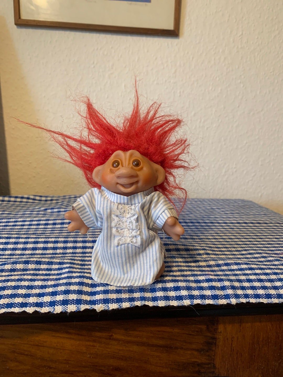 Vintage, 1986, 1980s, DAM, Red Hair, Troll, Doll, Figure, In, Nightgown ...