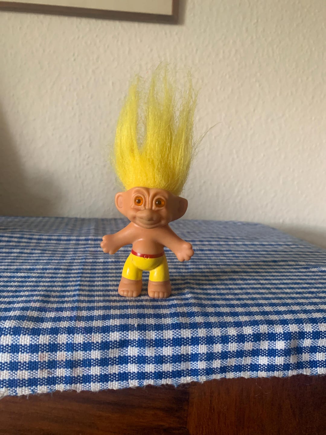 Vintage, 1990s, Russ, Yellow Hair, Troll, Doll, Figure, In, Shorts ...