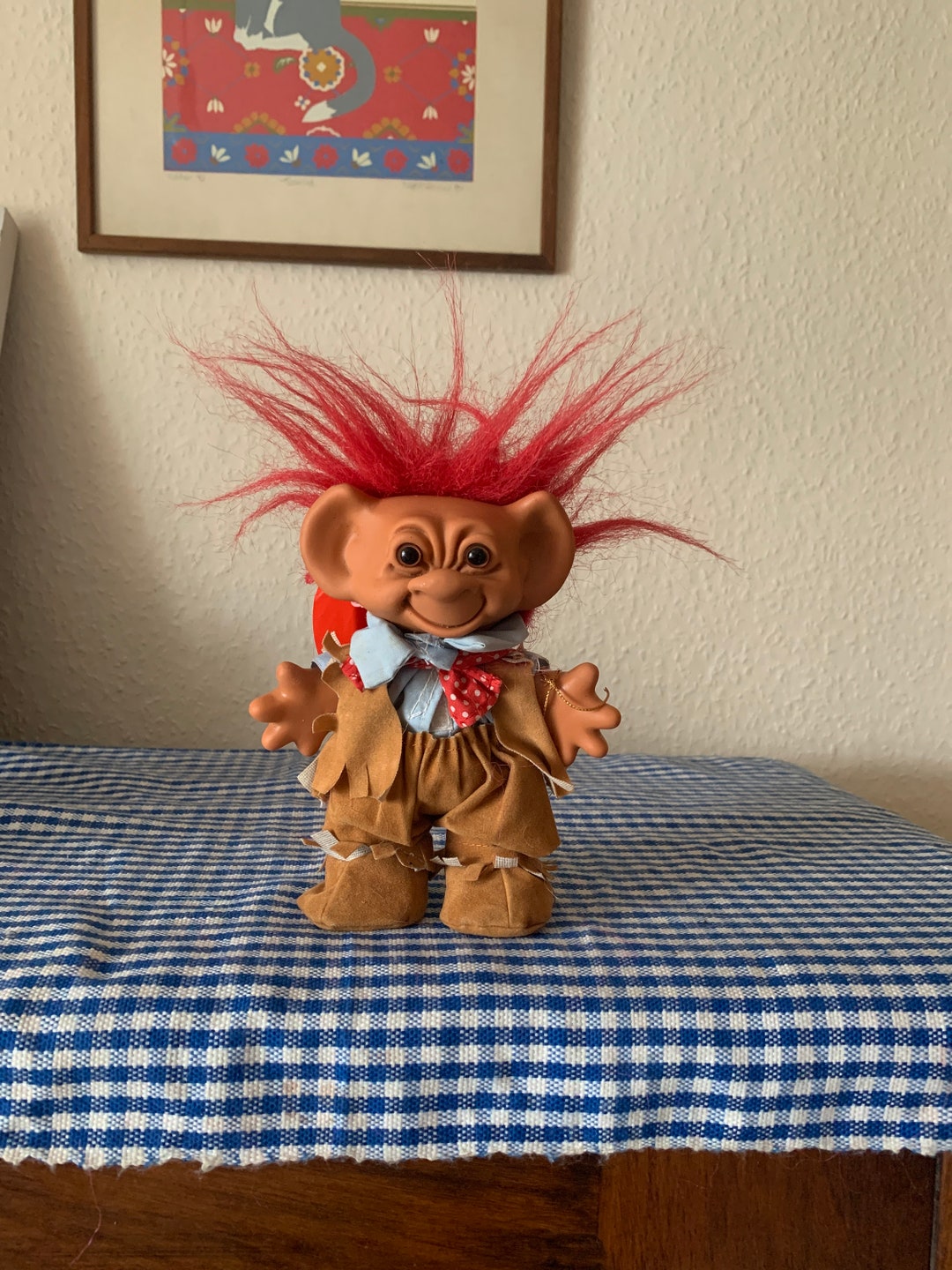 Vintage, 1980s, Wishnik, Uneedadoll, Red Hair, Troll, Doll, Figure, In ...