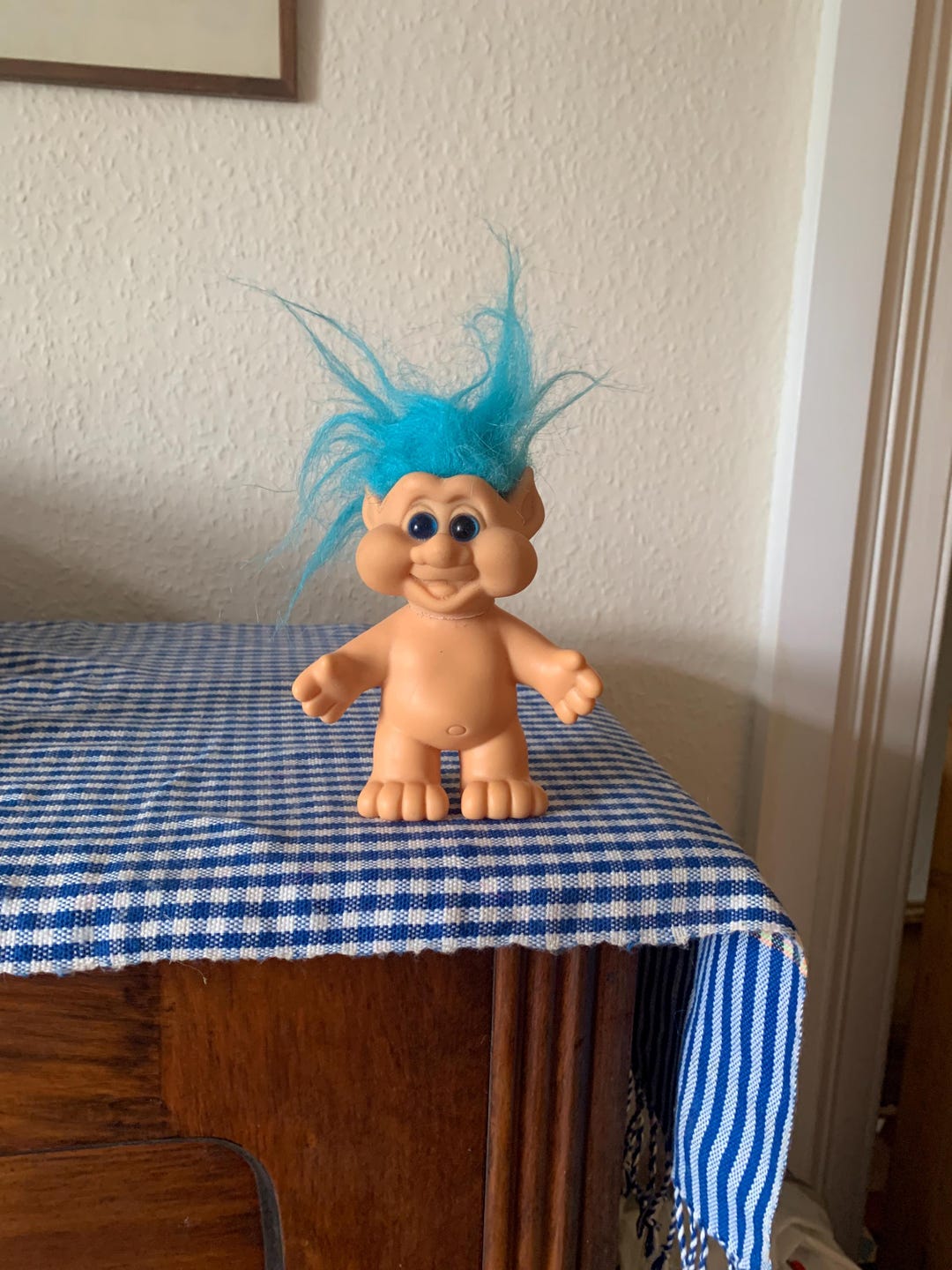 Vintage, 1992, 1990s, ITB, Blue Hair, Troll, Doll, Figure, Retro, Toy ...