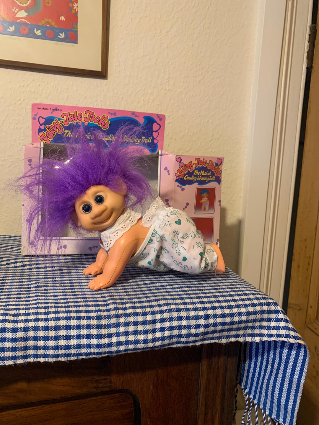 Rare, Vintage, 1992, 1990s, Purple Hair, Fairy Tale Trolls, Baby, Troll ...