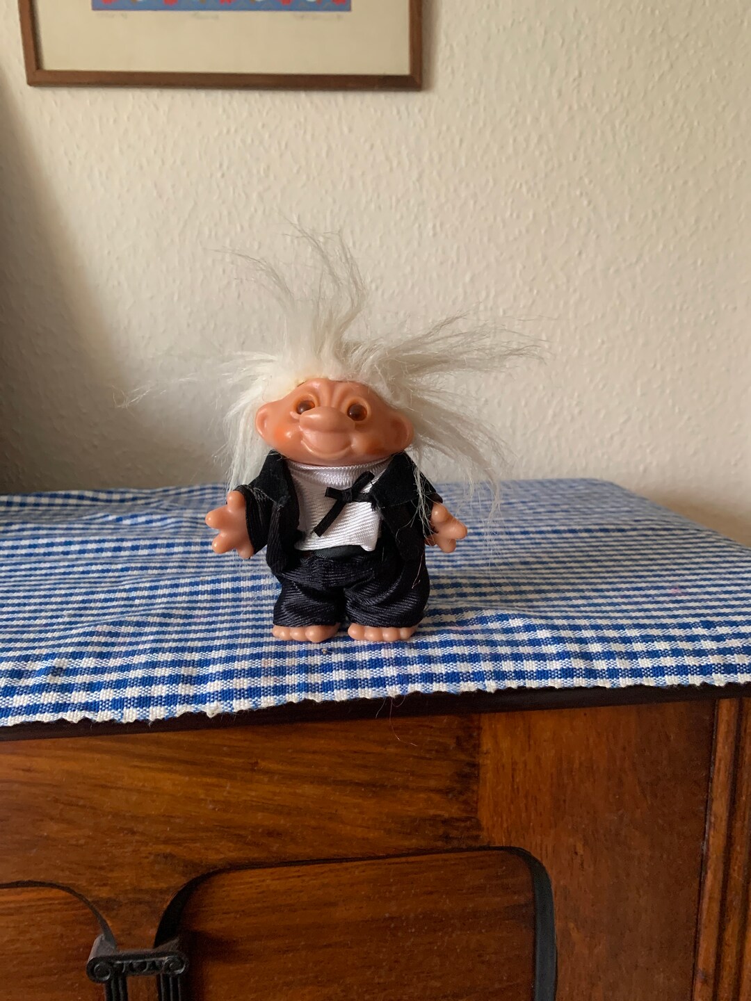 Rare, Vintage, 1986, 1980s, DAM, White Hair, Troll, Doll, Figure, Groom ...