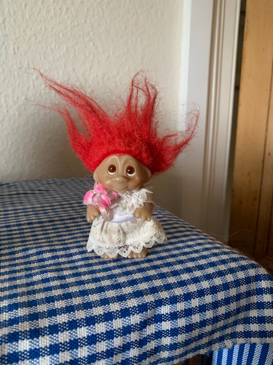 Vintage, 1986, 1980s, DAM, Small, Red Hair, Troll, Doll, Figure, Bride ...