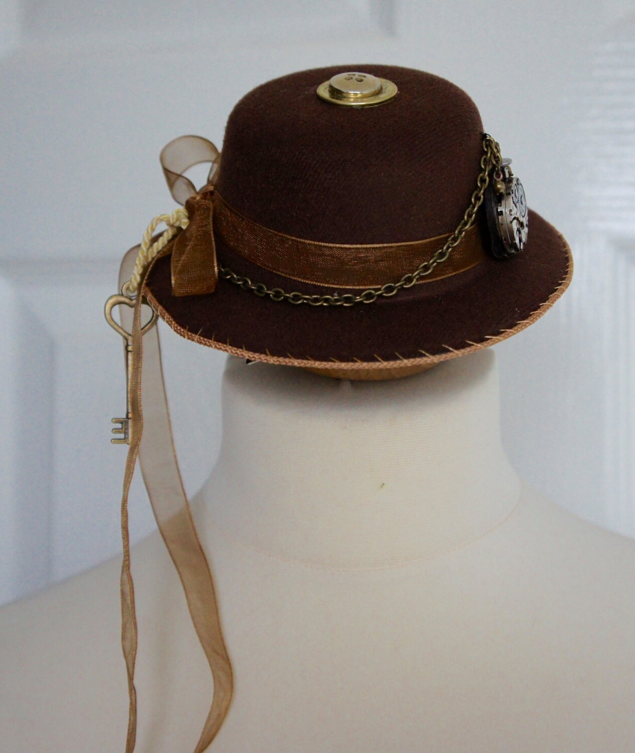 OOAK Mini Top Hat Fascinator Time Travel the Locked Timepiece With ...