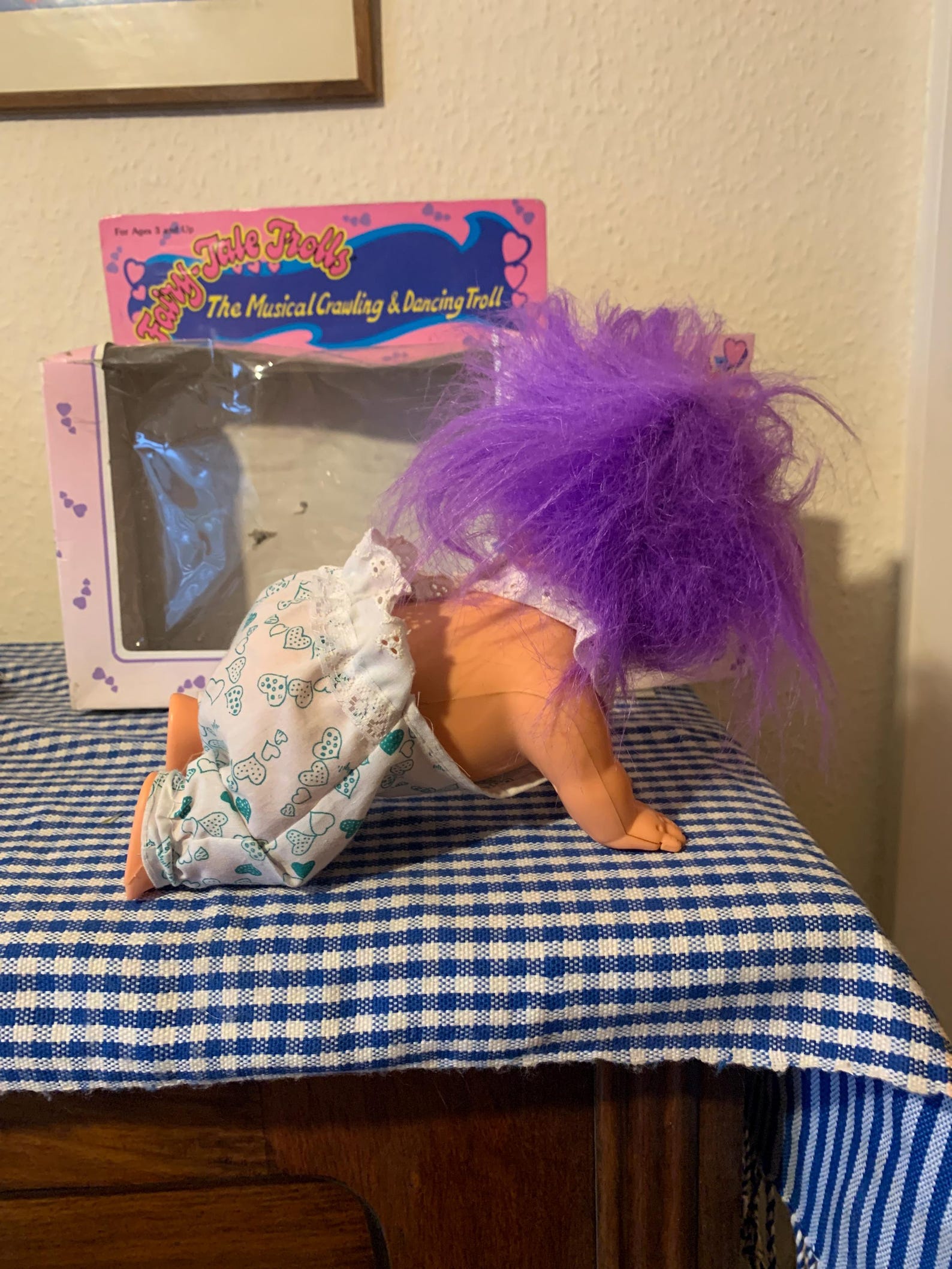 Rare, Vintage, 1992, 1990s, Purple Hair, Fairy Tale Trolls, Baby, Troll ...