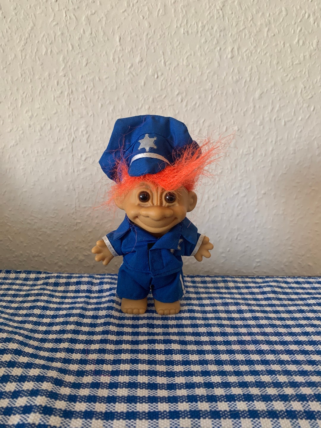 Vintage, Russ, Orange Hair, Policeman, Cop, Police, Troll, Doll, Figure ...