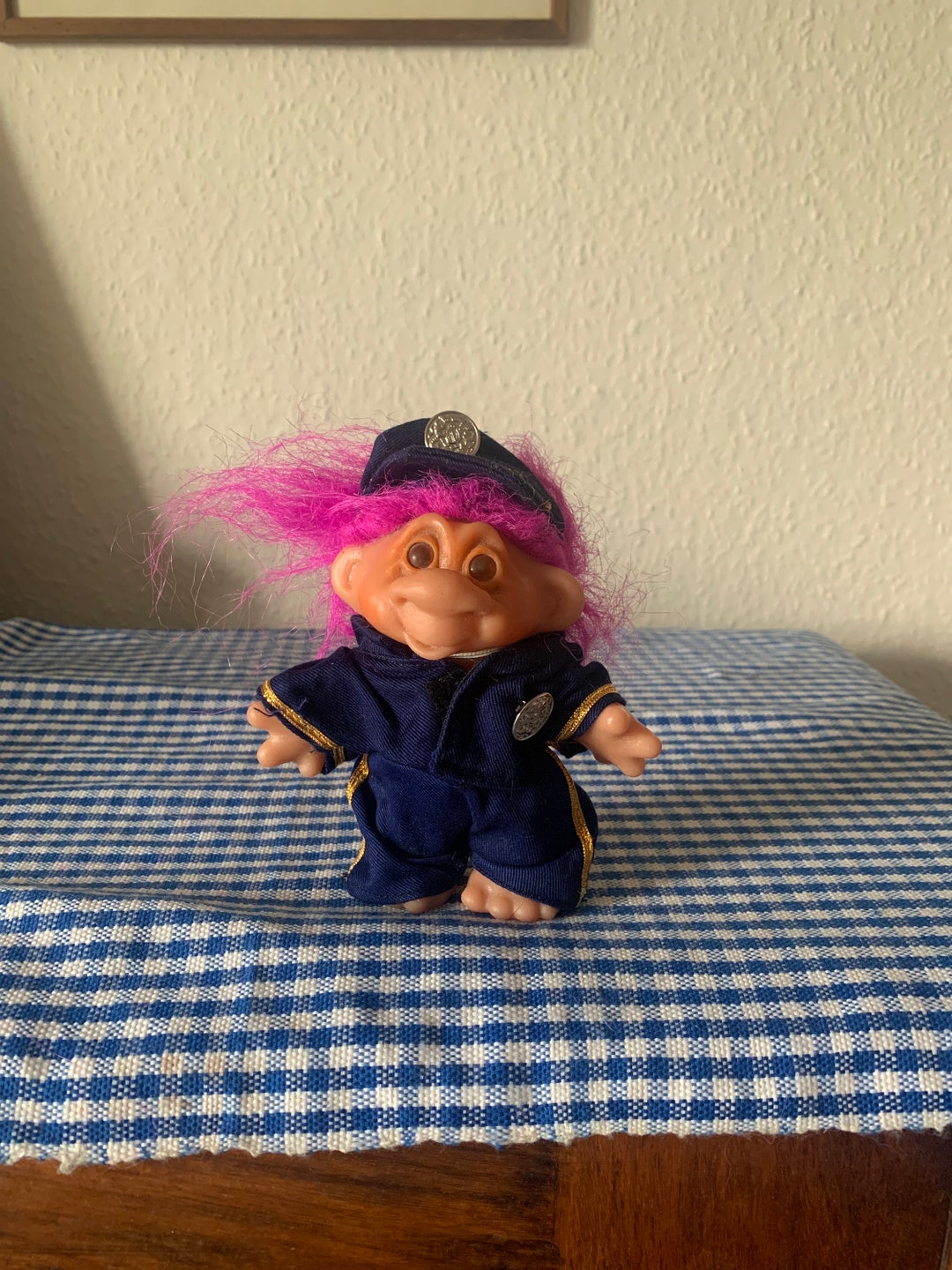 Vintage, 1986, 1980s, DAM, Pink Hair, Troll, Doll, Figure, In, Police ...