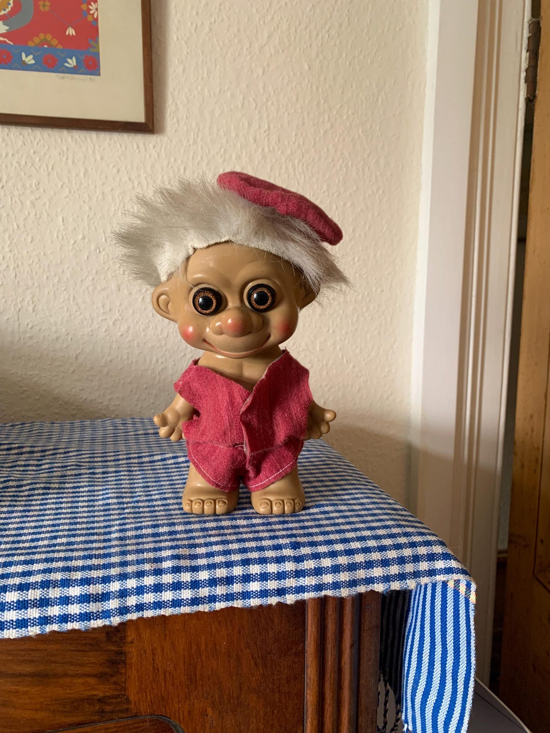 Rare, Vintage, 1970s, 1980s, Large, Grey, White Hair, Troll, Doll ...