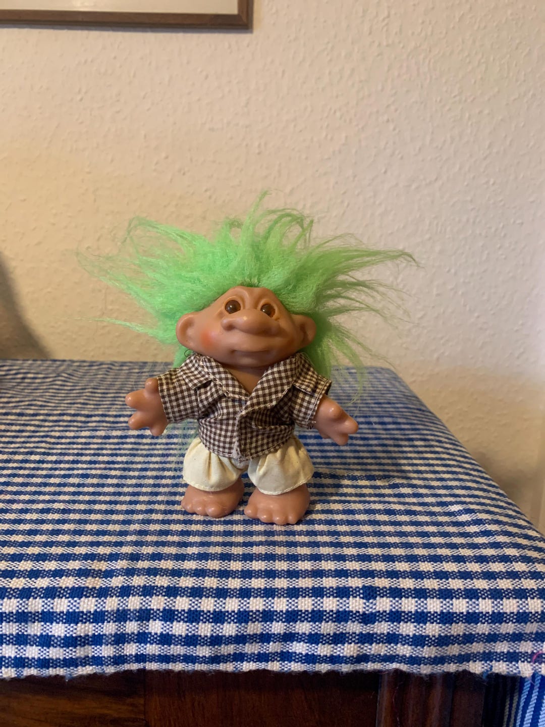 Vintage, 1986, 1980s, DAM, Green Hair, Troll, Doll, Figure, in Shirt ...