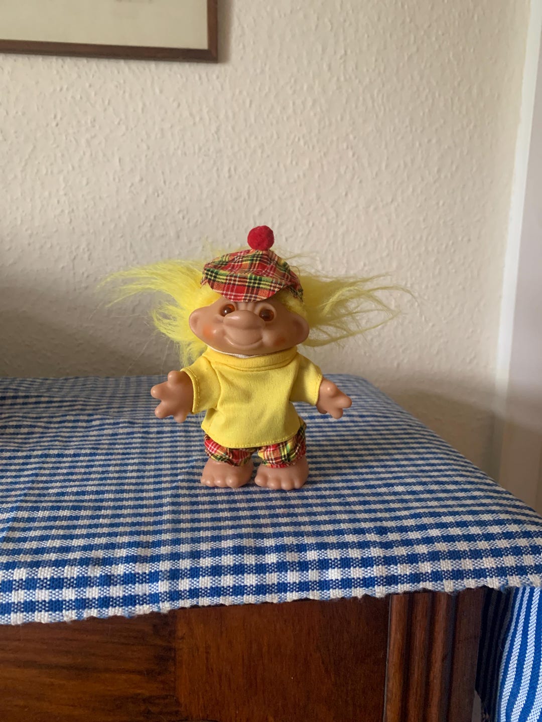 Vintage, 1986, 1980s, DAM, Yellow Hair, Scottish, Troll, Doll, Figure ...
