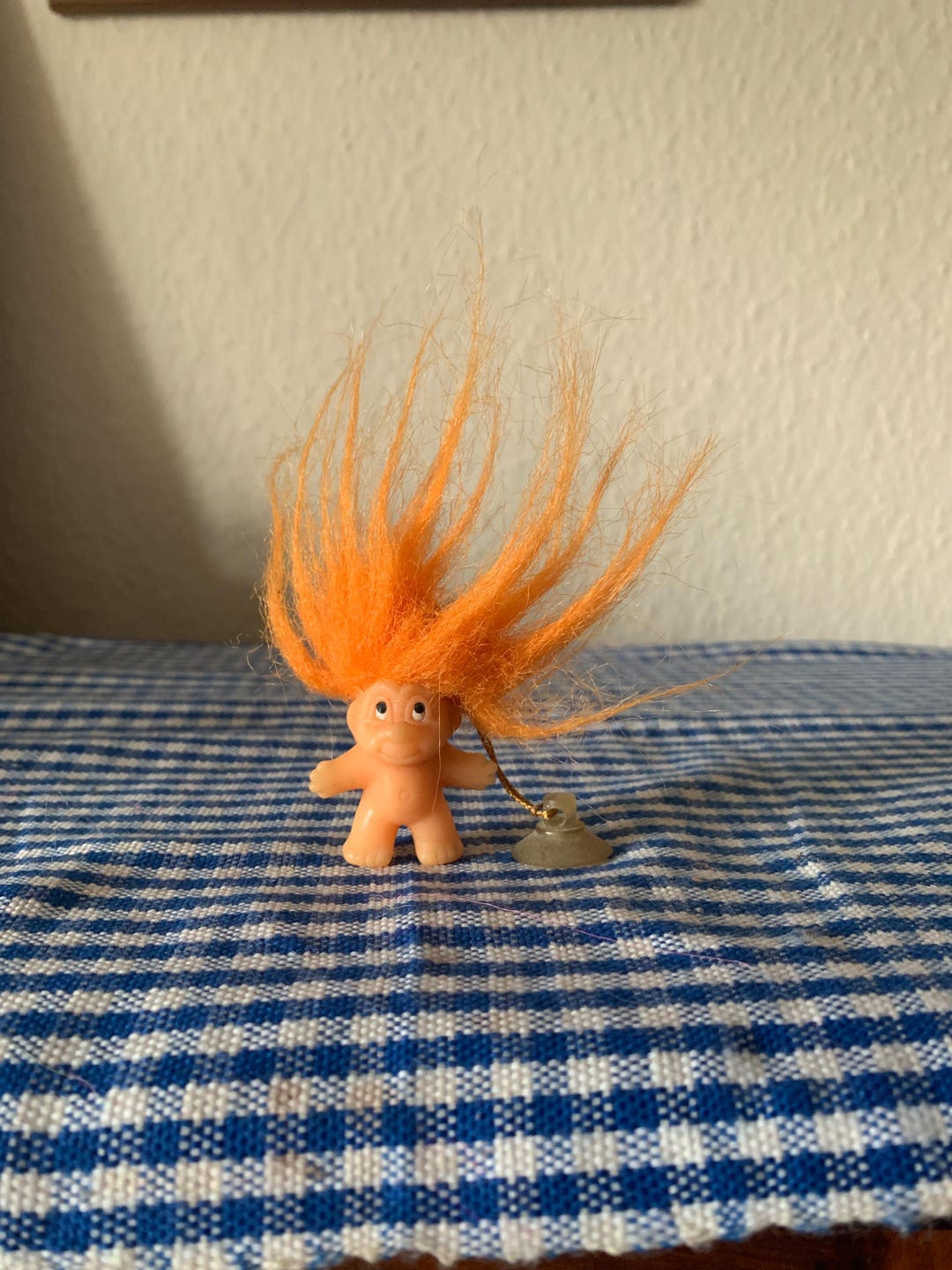 Vintage, 1980s, DAM, Small, Orange Hair, Troll, Doll, Figure, Hanging ...