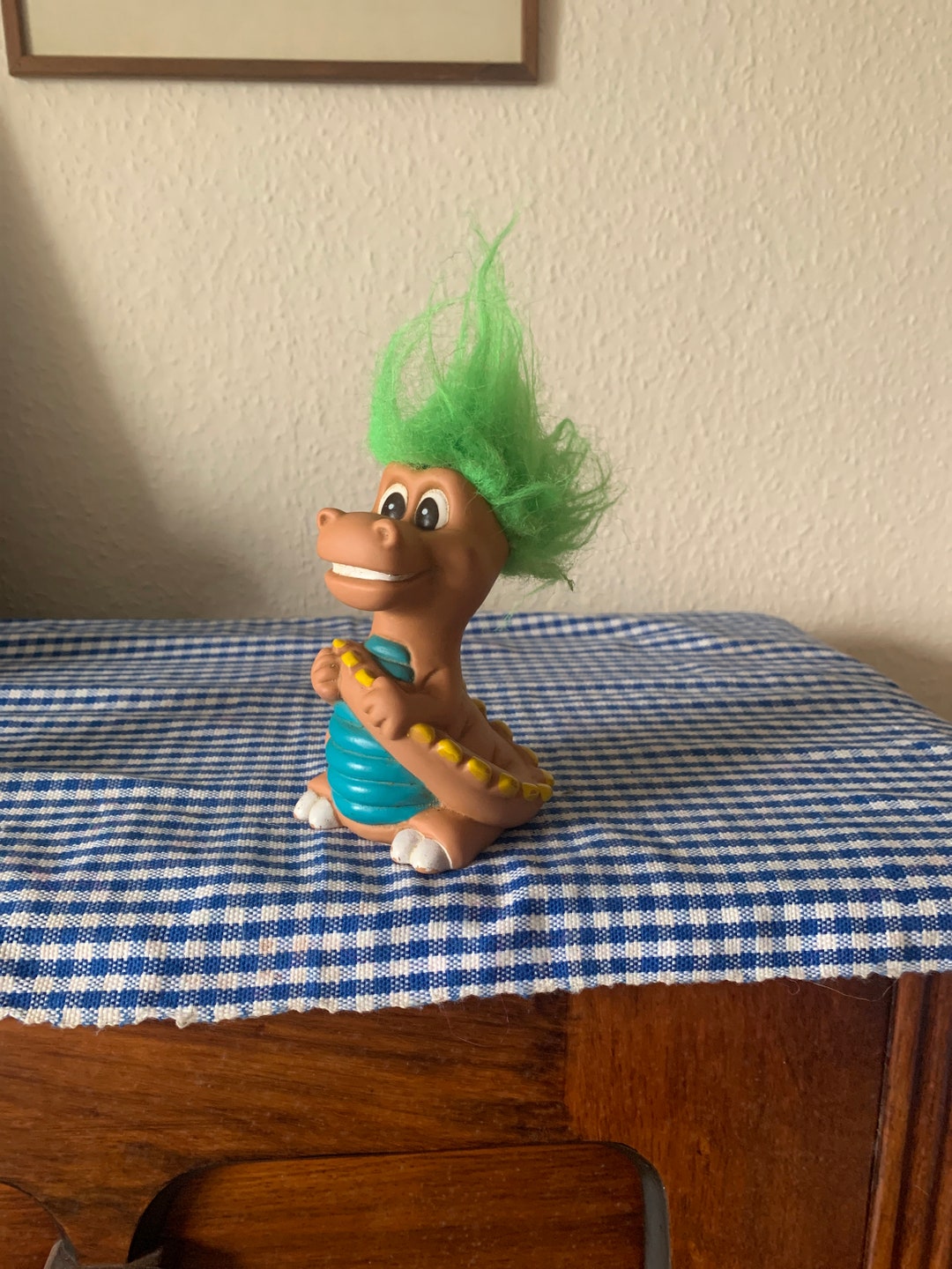 Vintage, Russ, Orange Hair, Caveman, Prehistoric, Troll, Doll, Figure ...