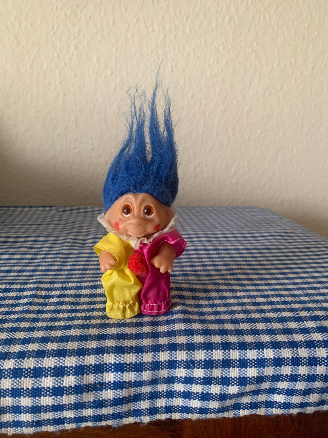 Vintage, 1985, 1980s, DAM, Small, Blue Hair, Troll, Doll, Figure, In ...