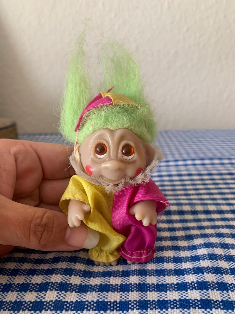 Vintage, 1985, 1980s, DAM, Small, Green Hair, Troll, Doll, Figure, In ...