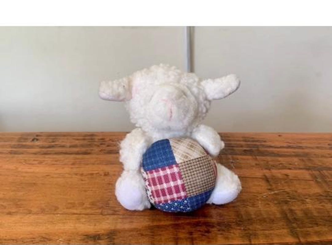 Vintage, Fluffy, White, Lamb, Sheep, Soft Toy, Plush, Plushie, Pin ...