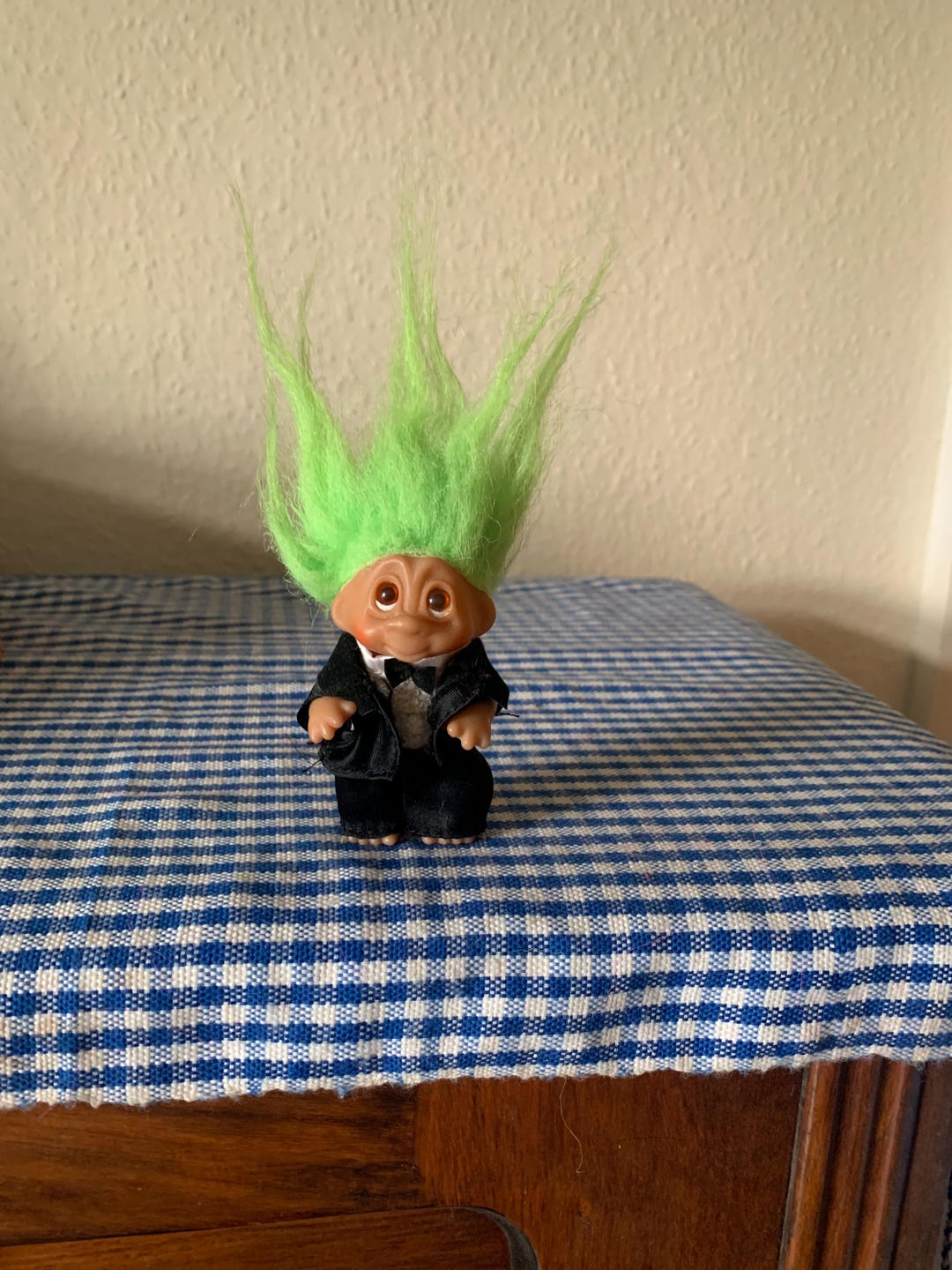 Vintage, 1986, 1980s, DAM, Small, Green Hair, Troll, Doll, Figure ...