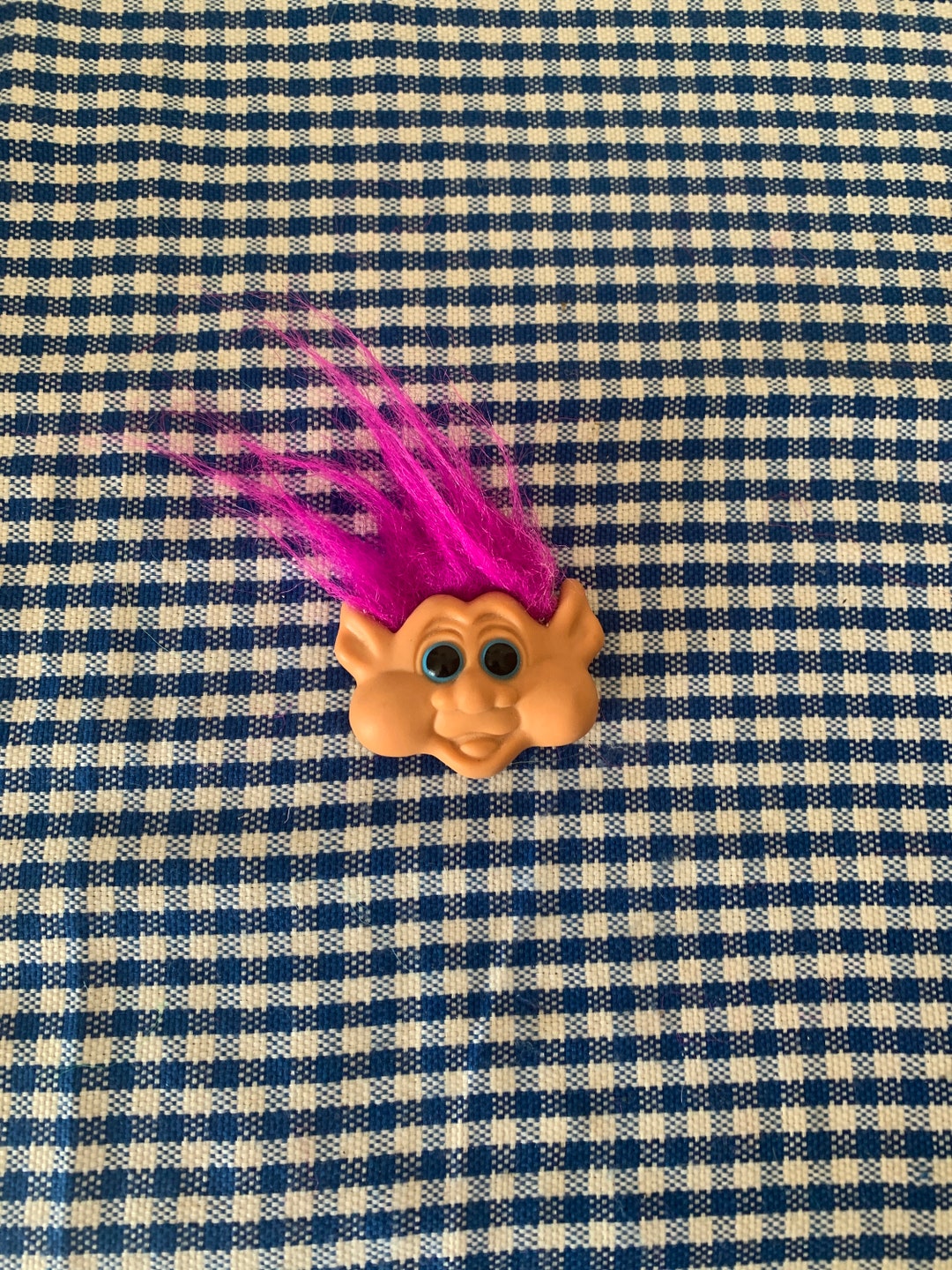 Rare, Vintage, 1980s, 1990s, Pink Hair, Plastic, Troll, Face, Fridge ...